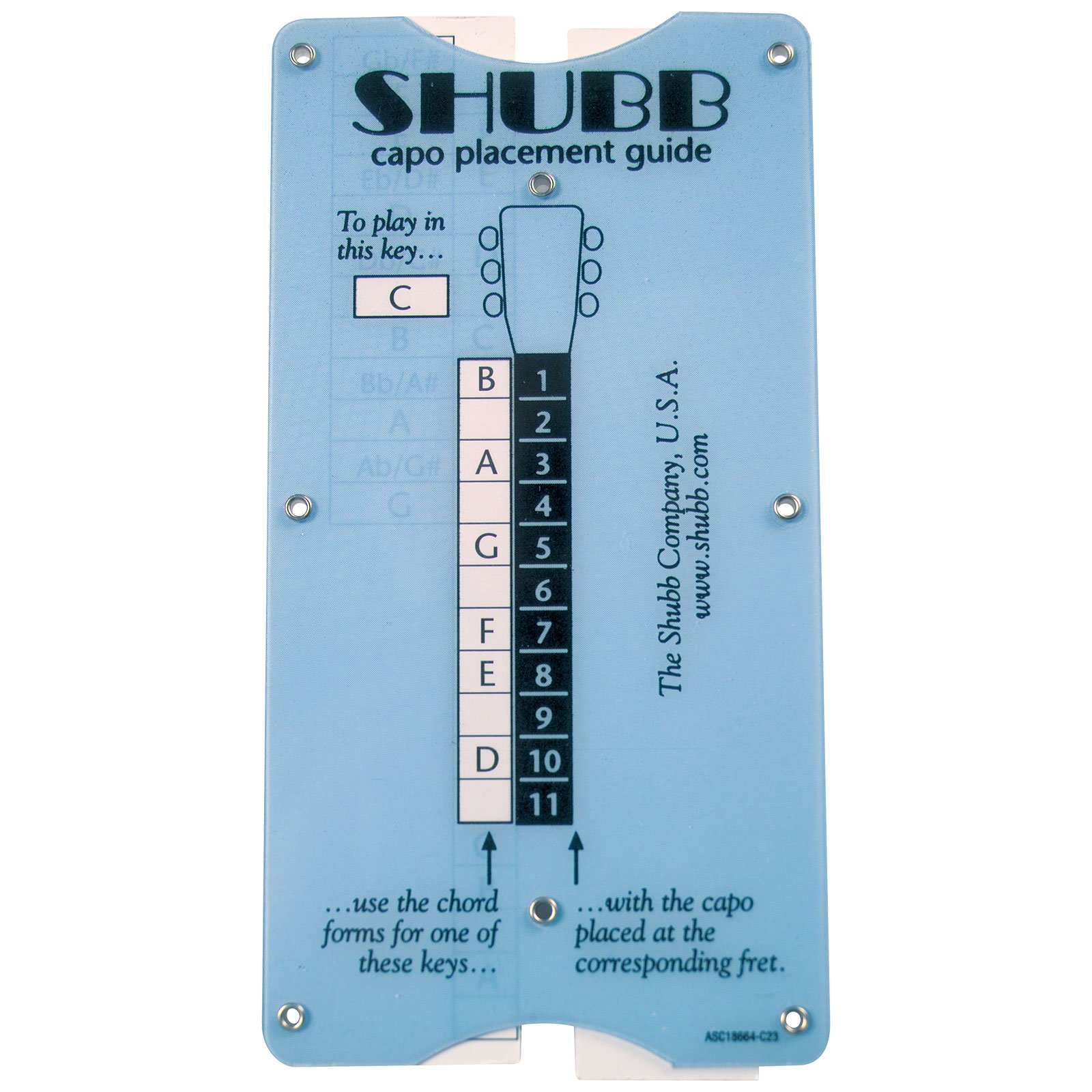 Shubb TG1 Transposing and Capo Placement Guide