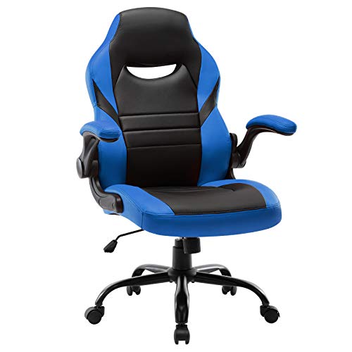 STARSPACE 2022 Flip-Up Arms Office Gaming Chair, Ergonomic Swivel Computer Desk Task Chair for Home Office (Blue)