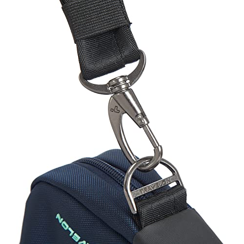 Travelon Greenlander Sustainable Anti-Theft Small Crossbody, Galaxy Blue, 7.5" W x 10.5" H x 2.75" D