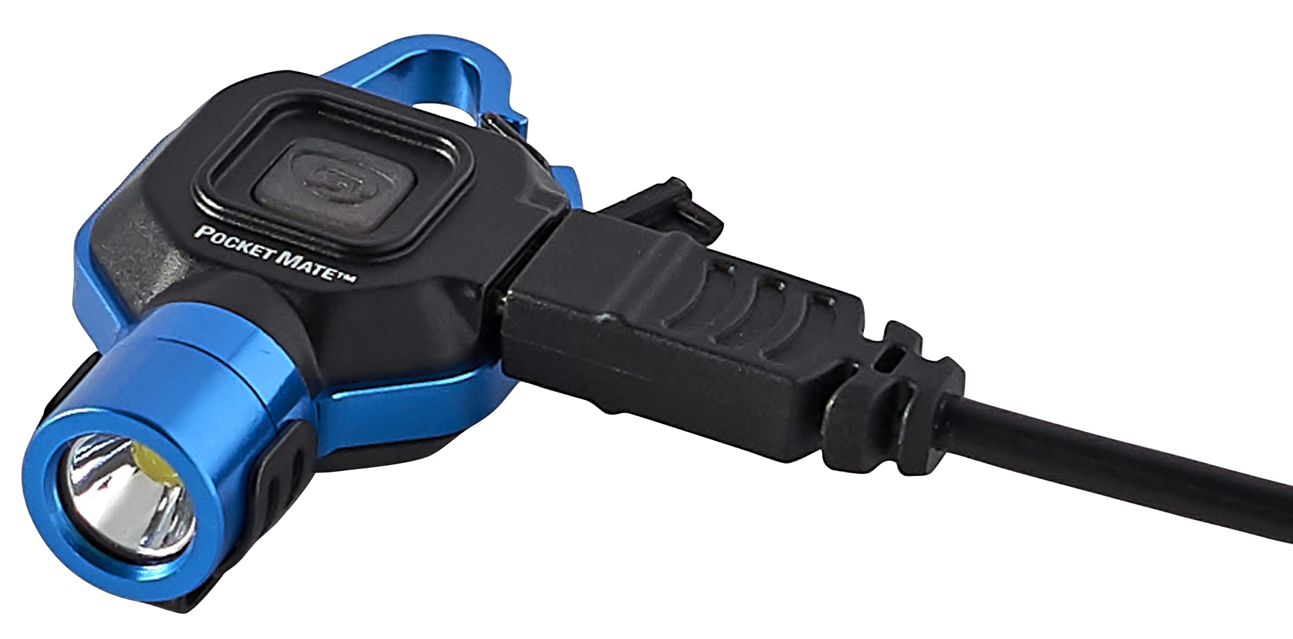 Streamlight 73302 Pocket Mate 325-Lumen Pocket Keychain/Clip-on USB Rechargeable Flashlight, Blue