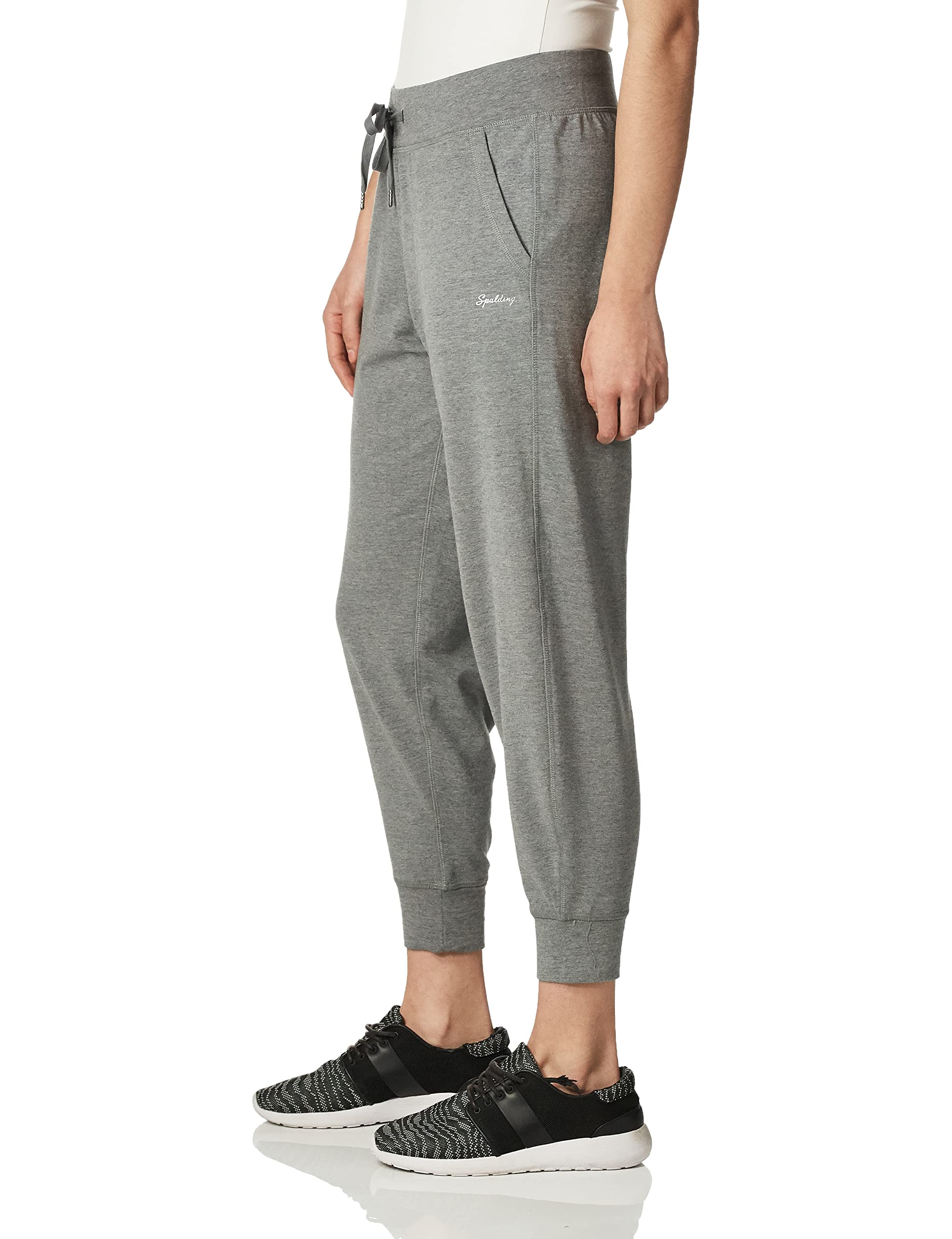 Spalding Women's Soft Drawcord Jogger, Grey French Terry, M