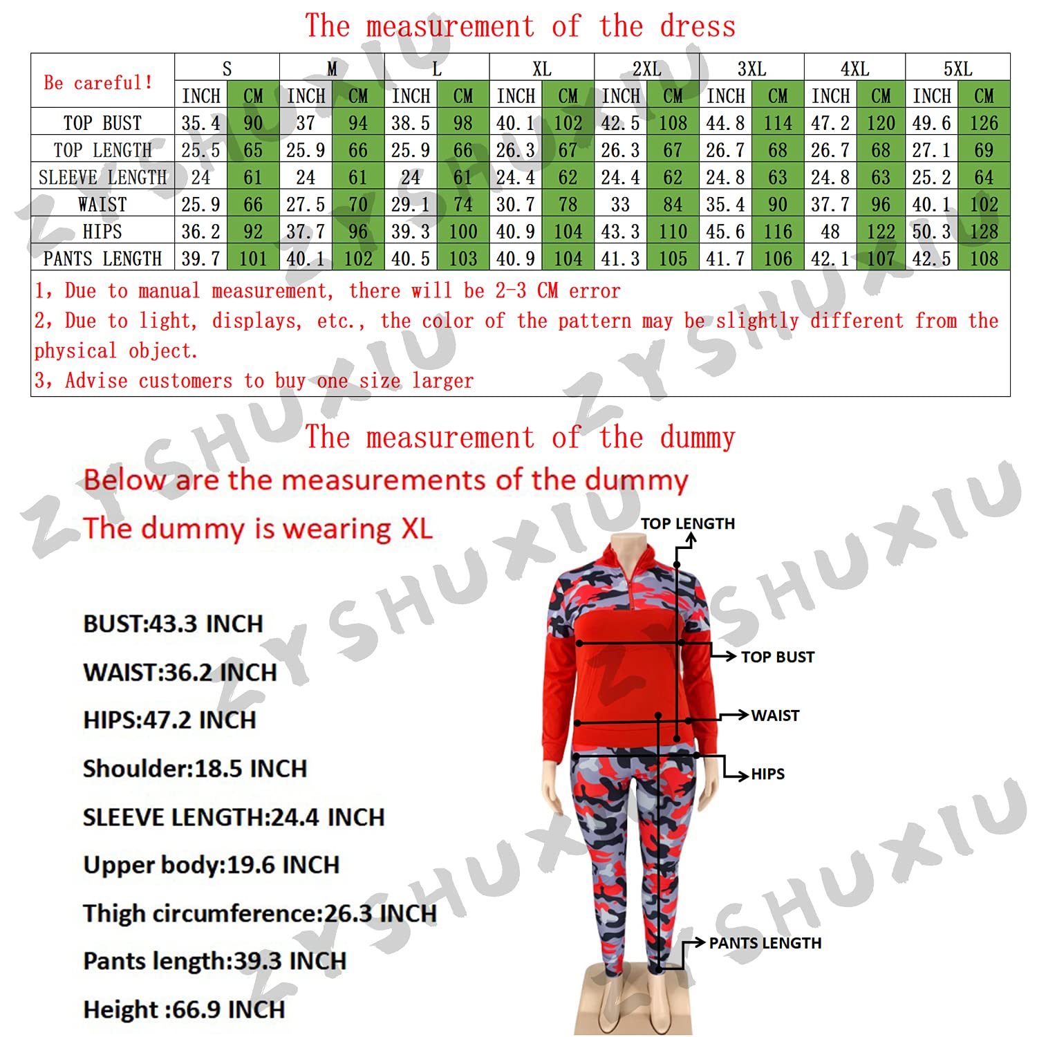 Womens Camo Printed Sweatshirt & Sweatpants Tracksuit Set Fashion 2 Piece Plus Size Outfits (Gules, XXX-Large)