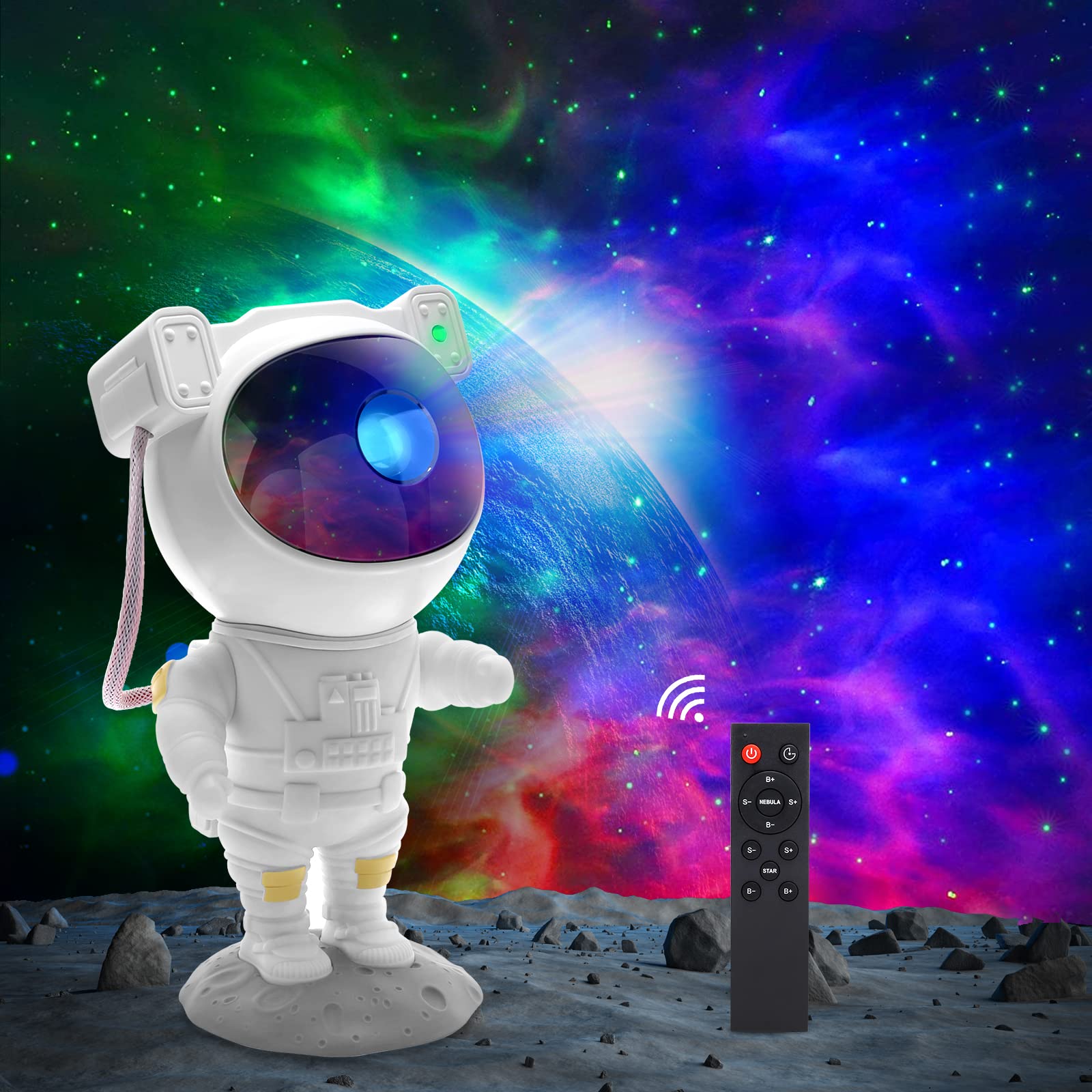 Star Projector Galaxy Light,LUXONIC Ocean Wave LED Starry Night Light Projector Built-in Bluetooth Speaker Galaxy Light Projector for Bedroom & Kids Children Baby Gift