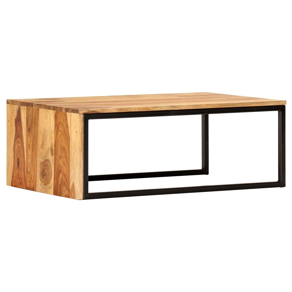 QJBSAVVA Nesting Tables 2 pcs Solid Sheesham Wood,Entrance Table Tray Tables Center Table Low Table Suitable for Meeting Rooms, Reception Rooms, Offices