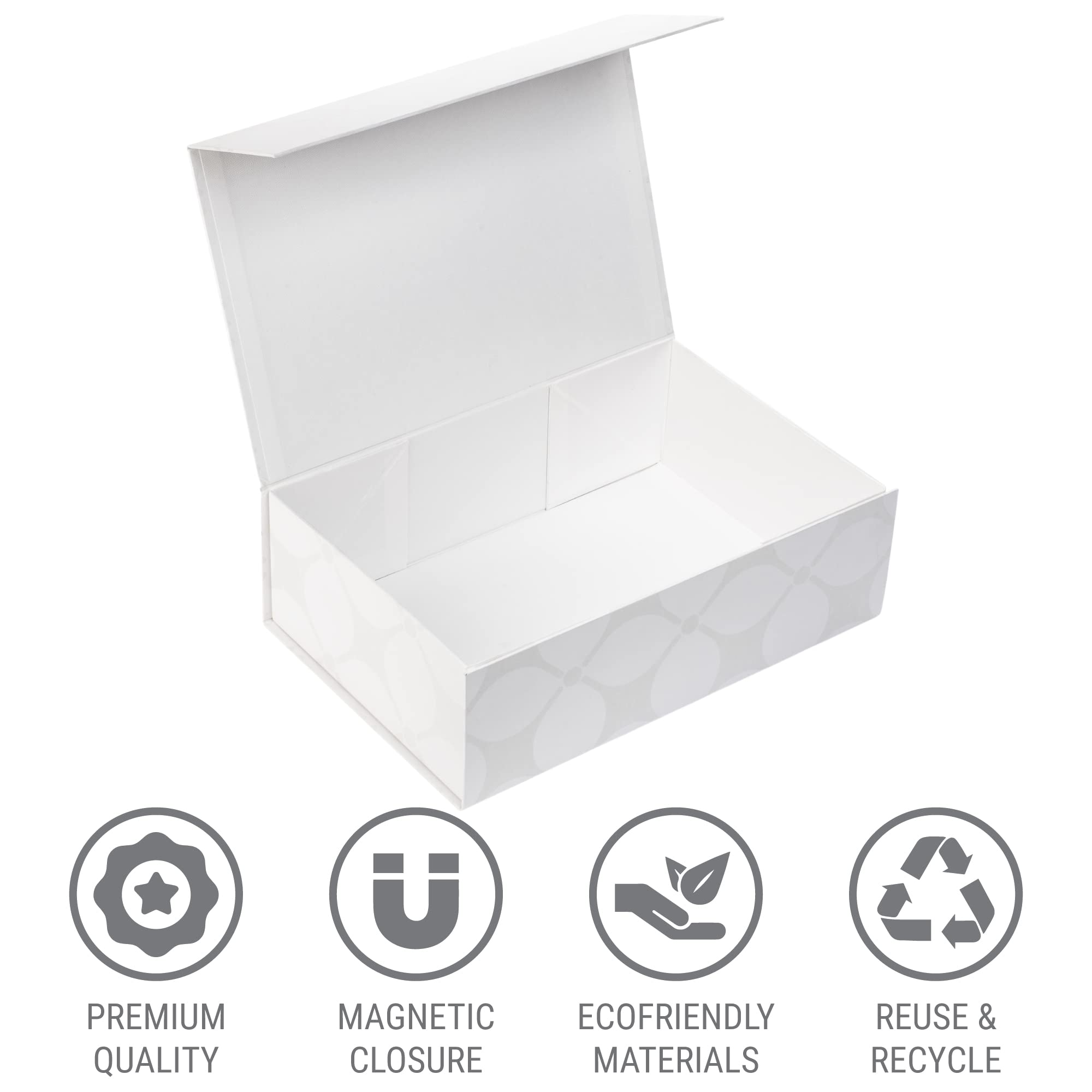 Sorarto Luxury Gift Box with Magnetic Lid 3-Pack | Black Linen Decorative Gift Boxes for Presents, Wedding Gifts, and Keepsakes. 11.5" x 7.5" x 3.5"