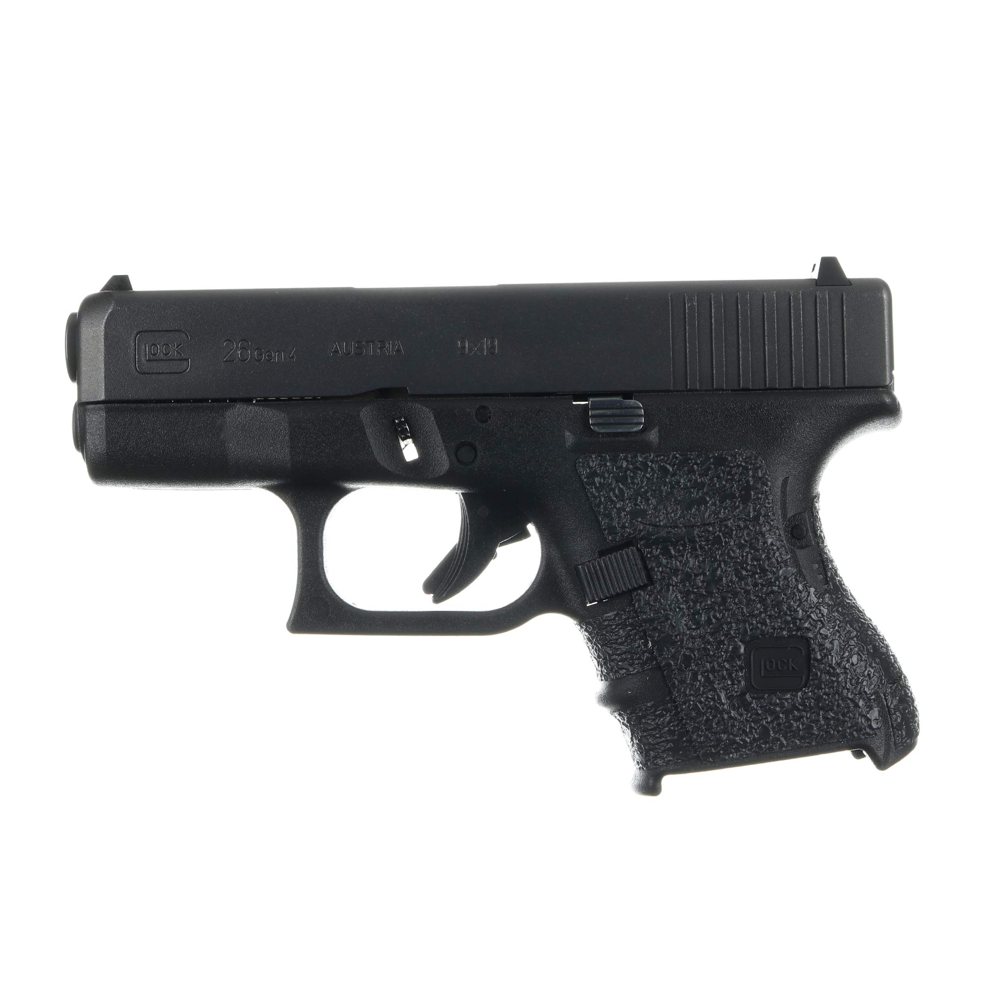 TALON Grips Adhesive Pistol Grip Compatible with Glock 26, 27, 28, 33, 39 β Made in The USA β Gen - Rubber, Black