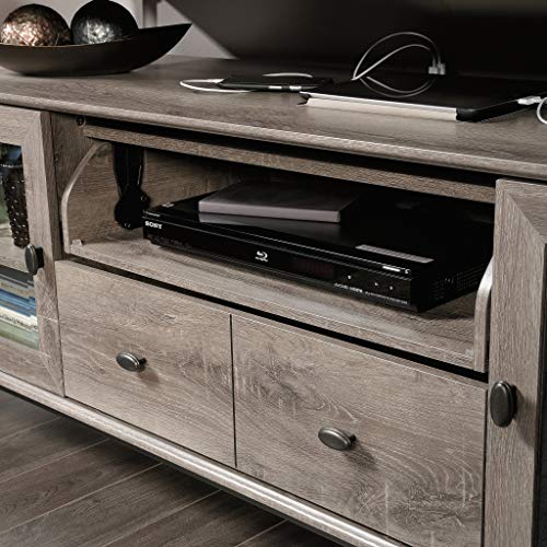 Sauder Canal Street Entertainment Credenza, For TV's up to 60", Northern Oak Finish