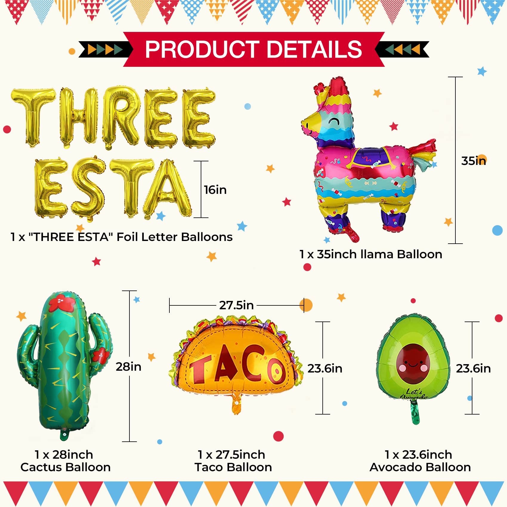 Three Esta Birthday Decorations Mexican Third Birthday Party Decoration 3rd Birthday Decorations Three Birthday Decorations Fiesta Birthday Party Decoration Cinco De Mayo Mexican Taco Party Decoration