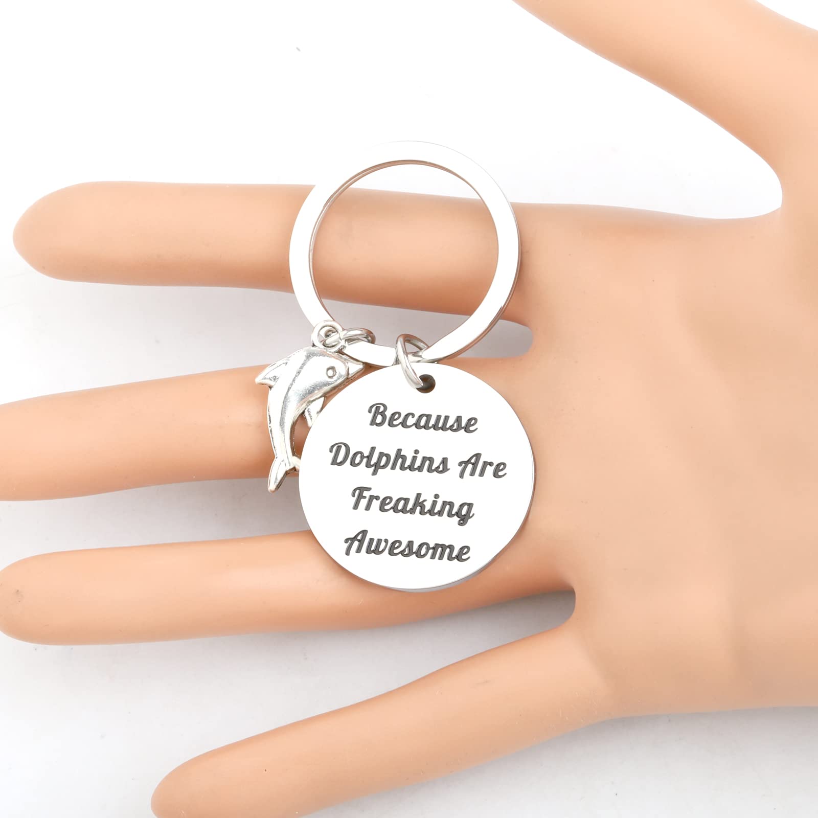 Zuo Bao Funny Dolphin Gifts Because Dolphins Are Freaking Awesome Keychian Dolphins Lover Gift for Women (Because Dolphins Are Freaking Awesome)