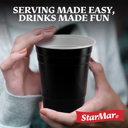 StarMar Red Plastic Cups, [50 Pack] 16 Oz Party Cup Disposable Cup Big Birthday party Cups