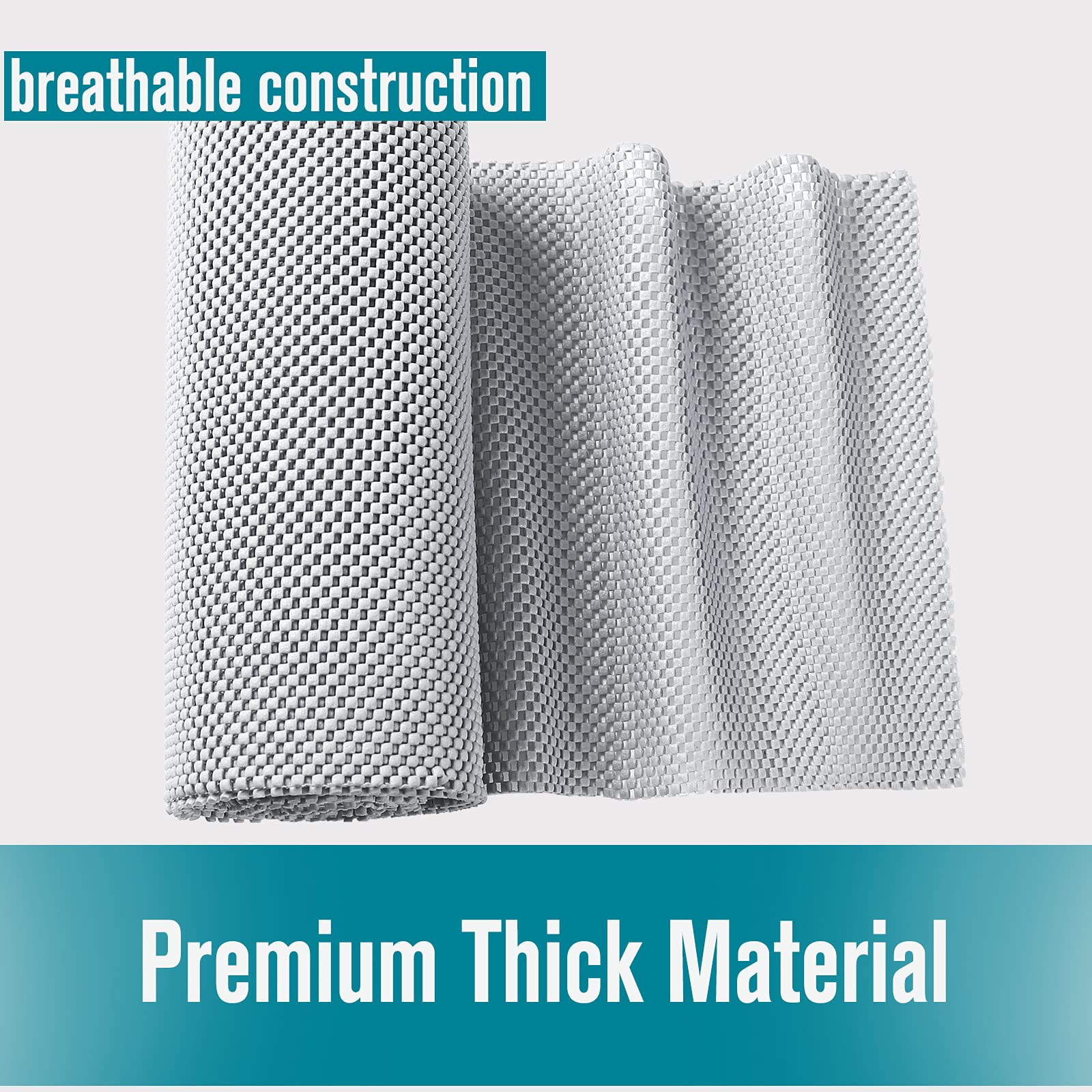 Shelf Liner, Non-Adhesive Roll Drawer Liners 12 Inches x 20 Feet for Drawers, Non Slip Grip Durable Strong Clean, for Cabinets, Kitchen, Storage, Desks, Kitchenware, Tableware, Black