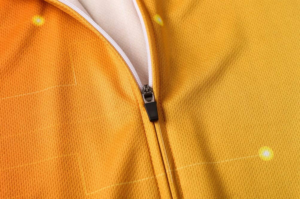 Uriah Men's Cycling Jersey Short Sleeve White Bib Shorts Sets Electric Yellow Size 5XL(CN)