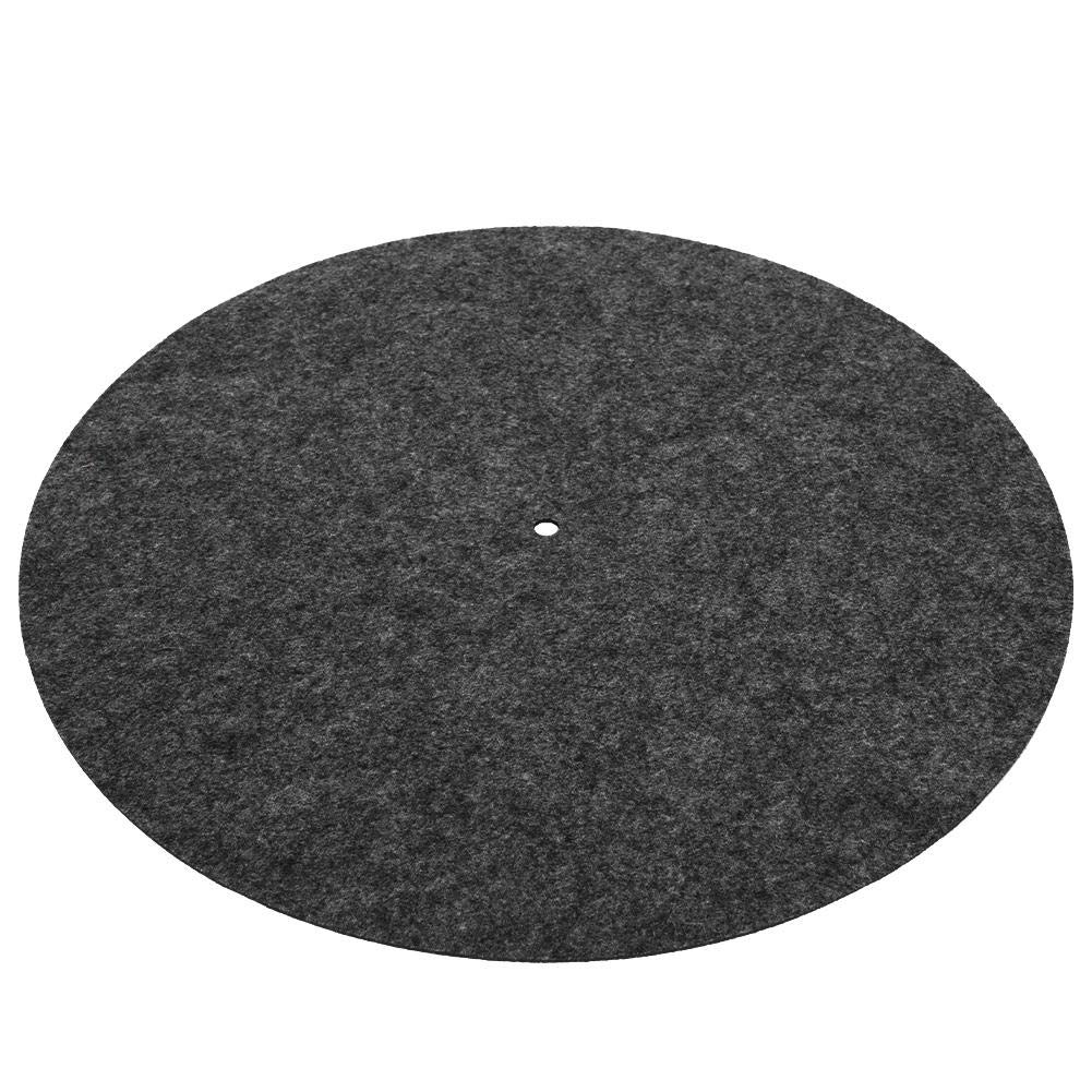 Turntable Platter Mat Slip Mat Anti-Vibration Pad Improves Sound & Performance for Record Players(Black)