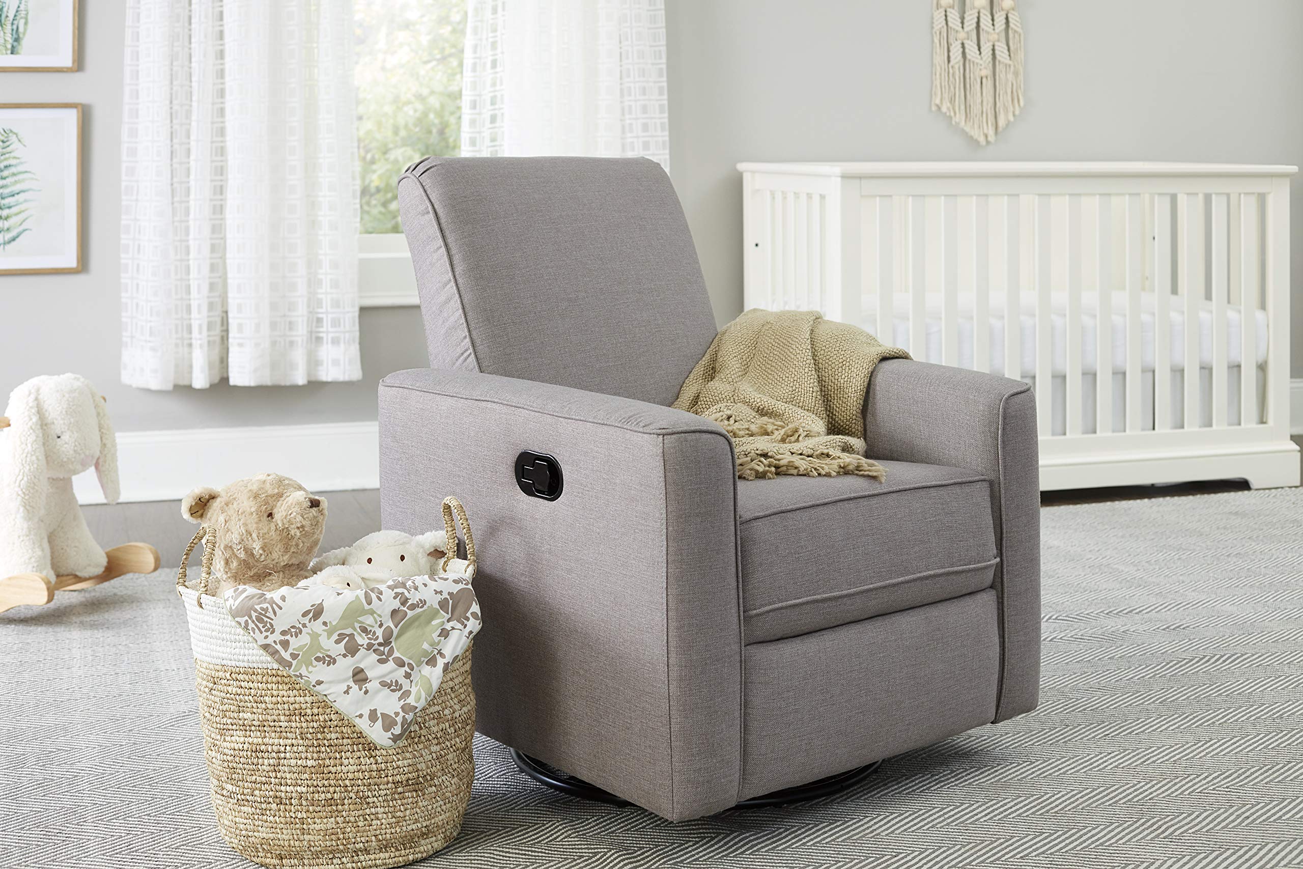 Westwood Design Aspen Manual Recline Nursery Glider Rocker, Sand