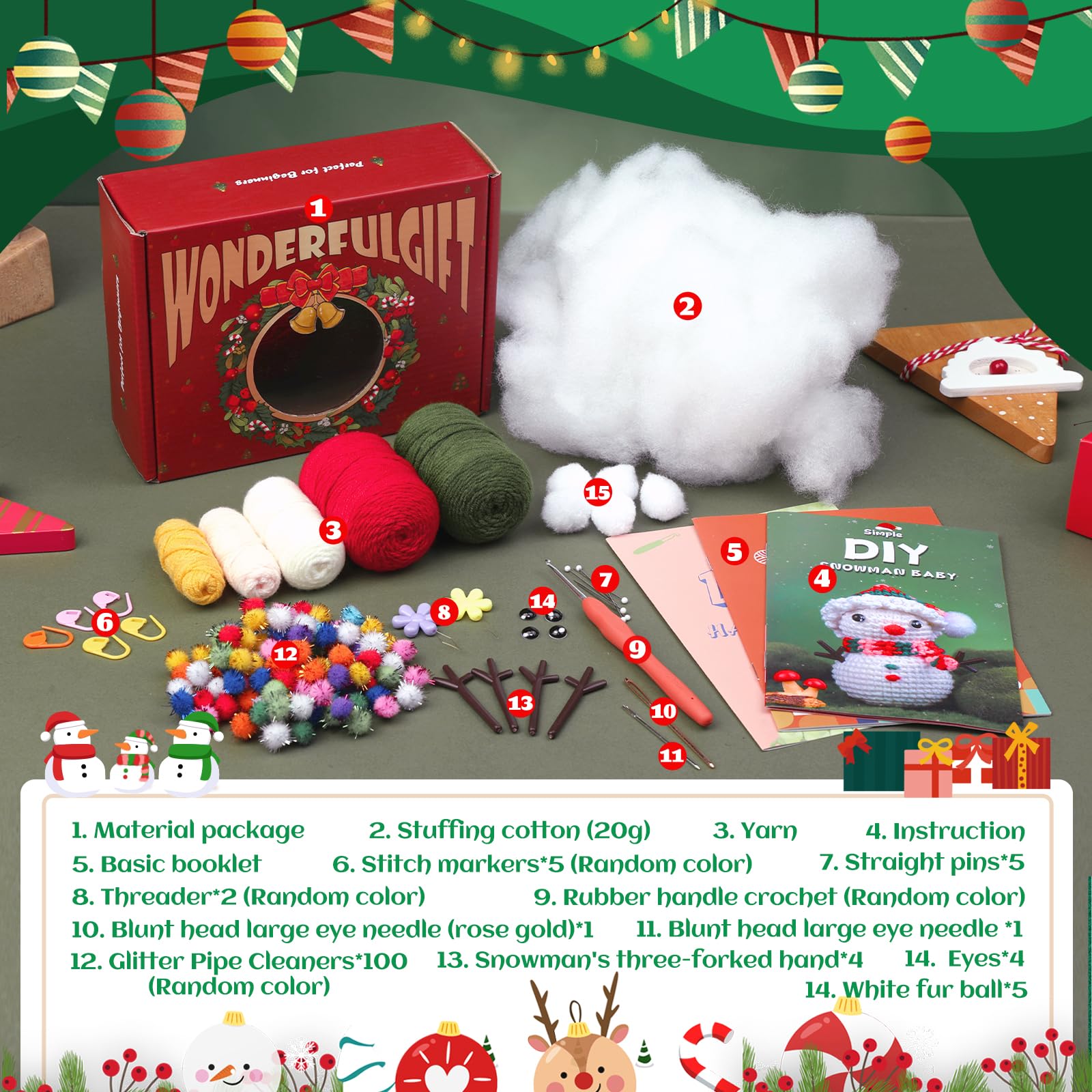 Pnytty Crochet Kits for Beginners Adults, Crochet Starters Kit with Step-by-Step Video Tutorials,Easy Complete Craft Kniting Kit with Crochet Hooks Yarns for DIY Gift Craft