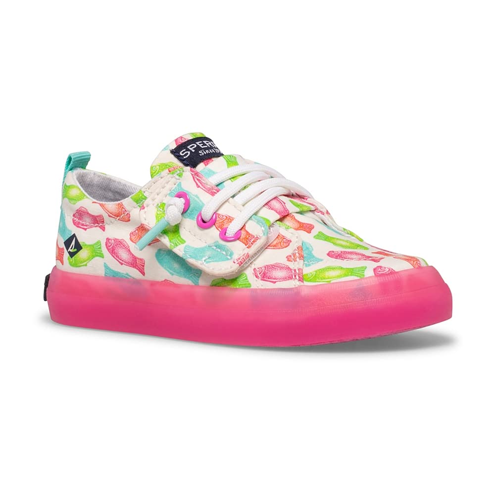 Sperry unisex child Crest Vibe Jr Sneaker, White/Multi, 6.5 Little Kid US
