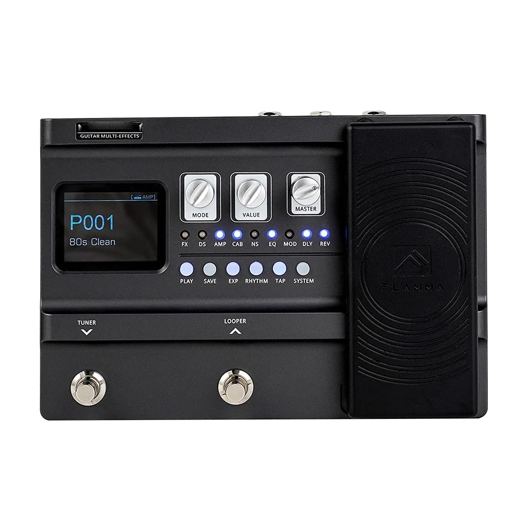 ZYZMH FX100 Multi Effects Guitar Pedal Processor with 151 Effects 200 preset 80s Looper 55 Amp Modeling Expression Pedal