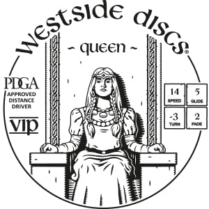 Westside Discs Origio Burst Queen Disc Golf Driver, Men and Women, Maximum Distance Frisbee Golf Disc, Great for Beginners and Easy to Throw, 176g, Stamp Color and Burst Pattern Will Vary, Red