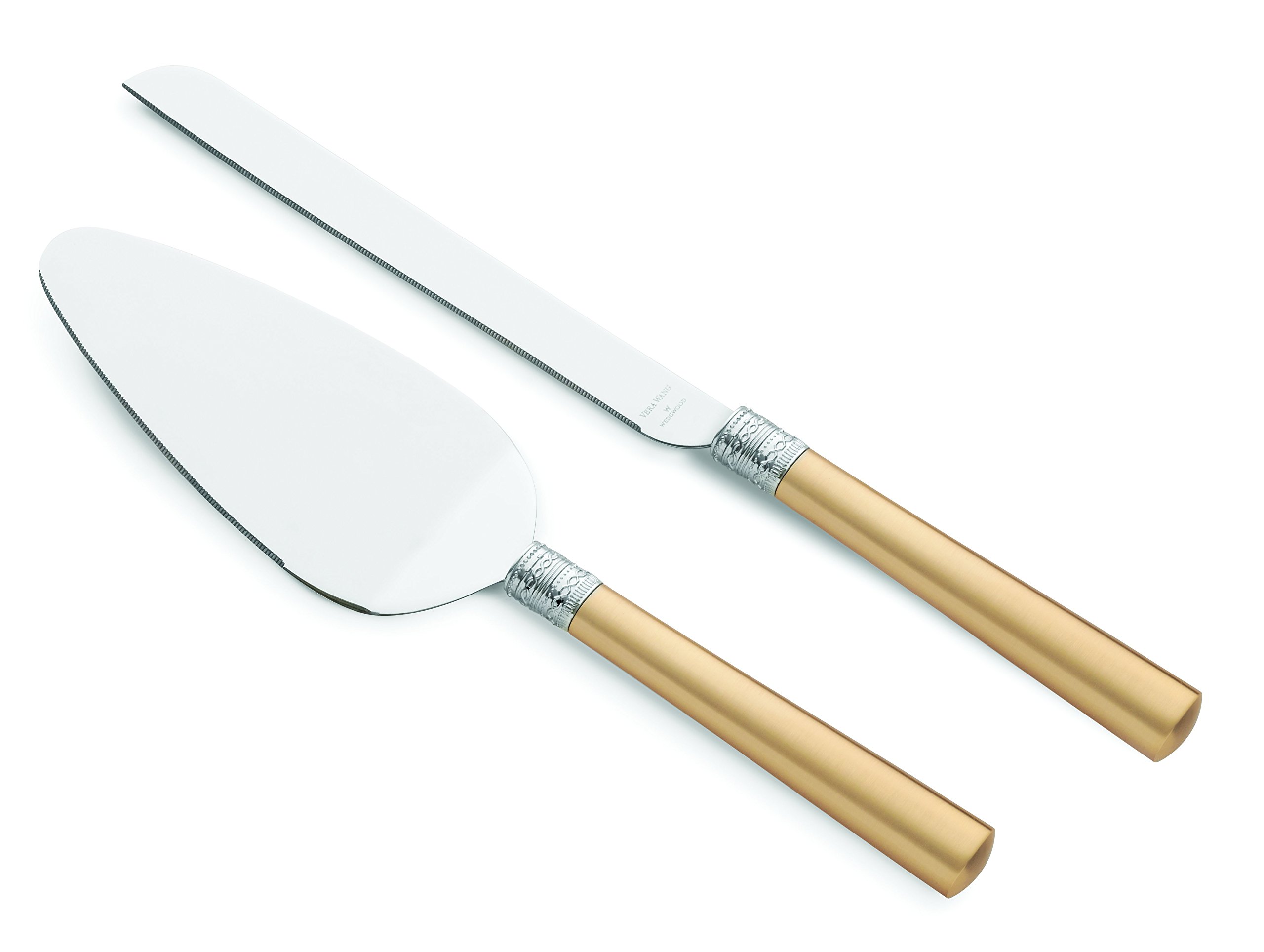 Wedgwood Vera Wang with Love Cake Knife and Server, Gold