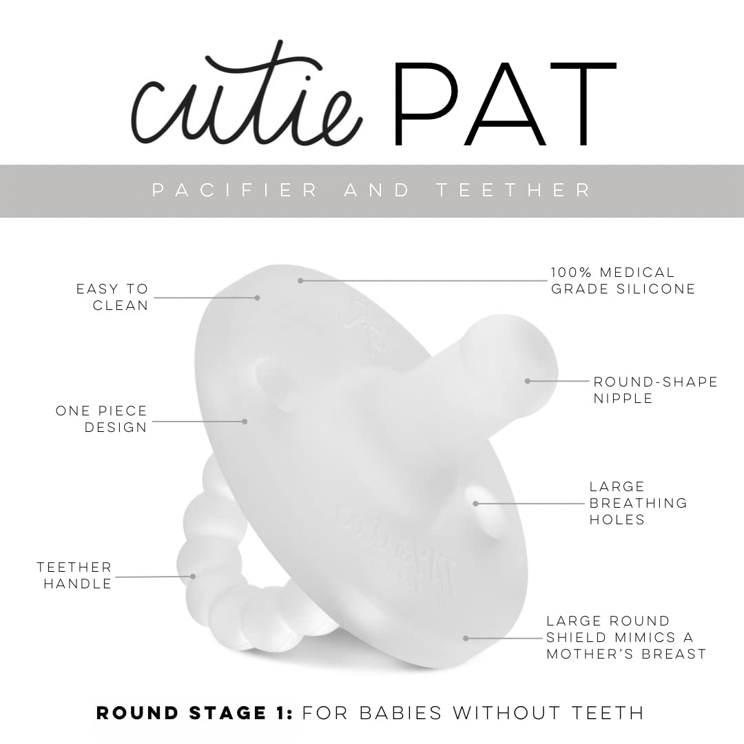 Ryan & Rose Cutie PAT Pacifier Teether (Stage 1, Clear)