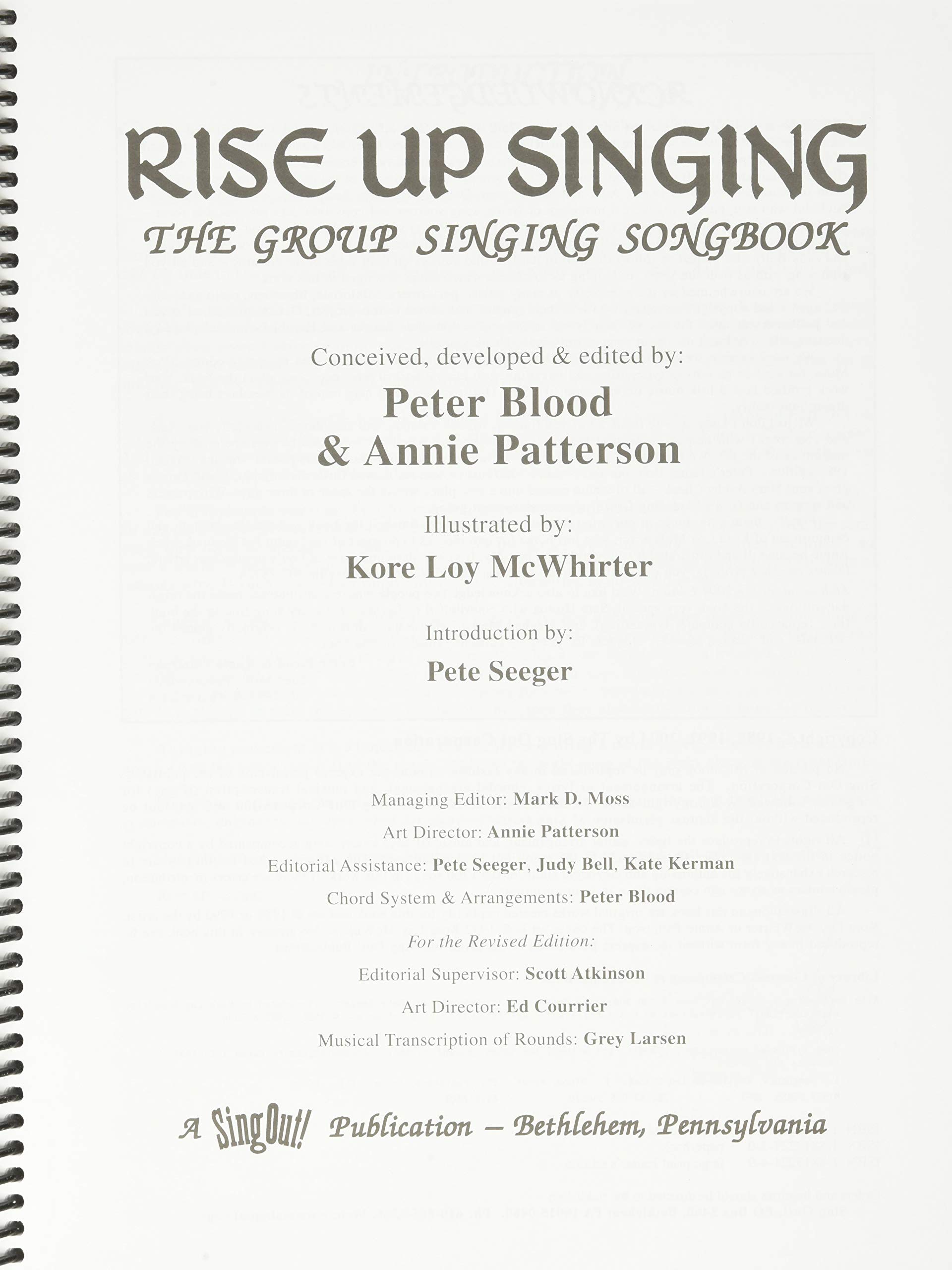Rise Up Singing : The Group Singing Songbook: (larger print leader's edition)