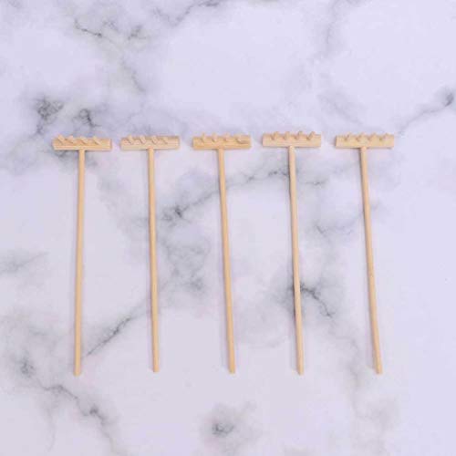 STOBOK Mini Zen Garden Rake Tool Zen Garden Sand Bamboo Tabletop Meditation Feng Shui Decor 4pcs