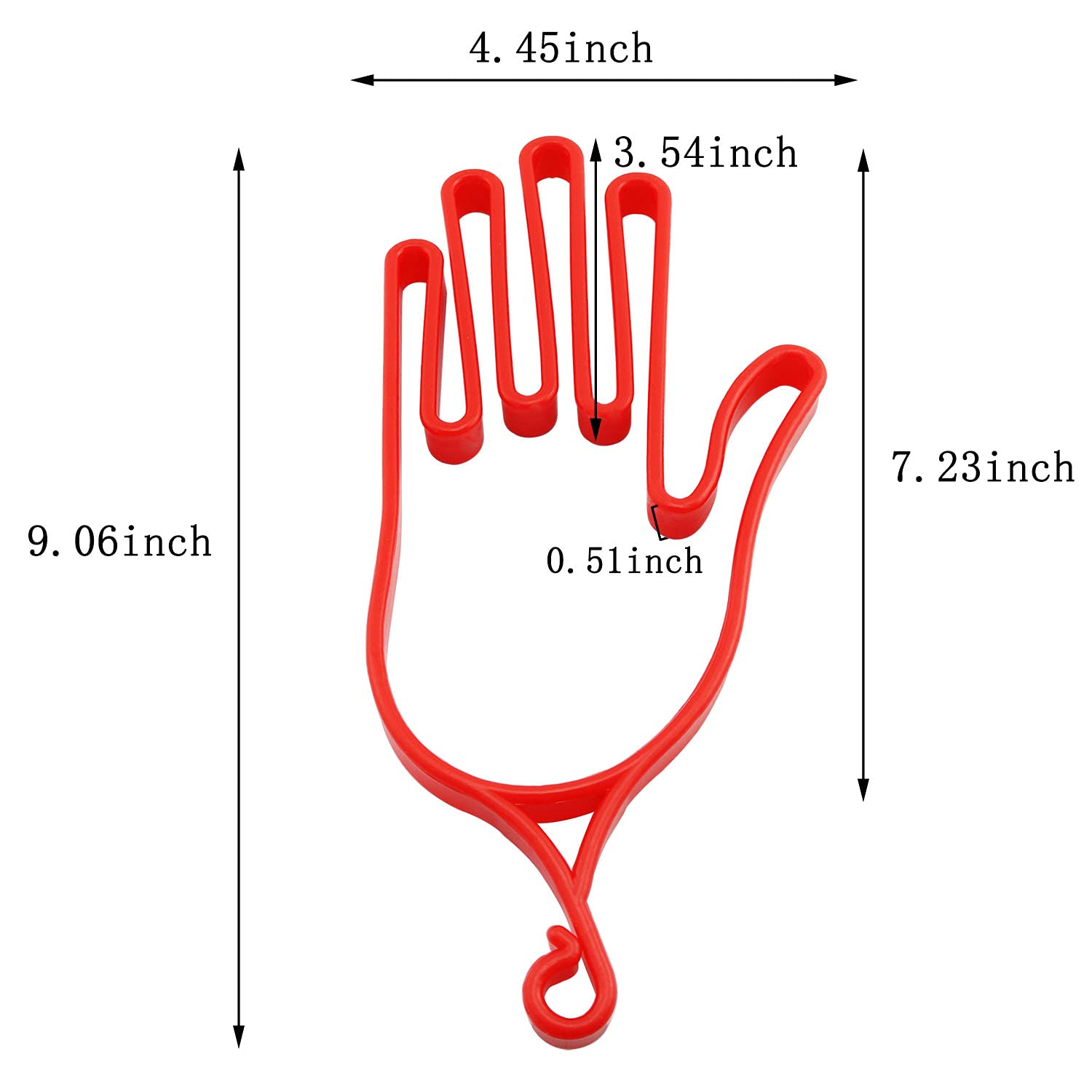 ZYAMY 2pcs Golf Glove Holder Golfer Tool Plastic Golf Gloves Holder Rack Dryer Shaper Tool Accessories for Golfer Gloves Maintenance, Red