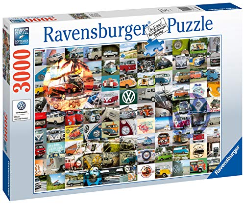 Ravensburger 99 VW Bulli Moments 3000 Piece Jigsaw Puzzle for Adults - 16018 - Handcrafted Tooling, Durable Blueboard, Every Piece Fits Together Perfectly