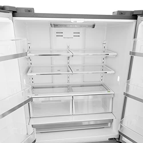 Z Line Kitchen and Bath ZLINE 36" 22.5 cu. ft Freestanding French Door Refrigerator with Ice Maker in Fingerprint Resistant Stainless Steel (RFM-36)