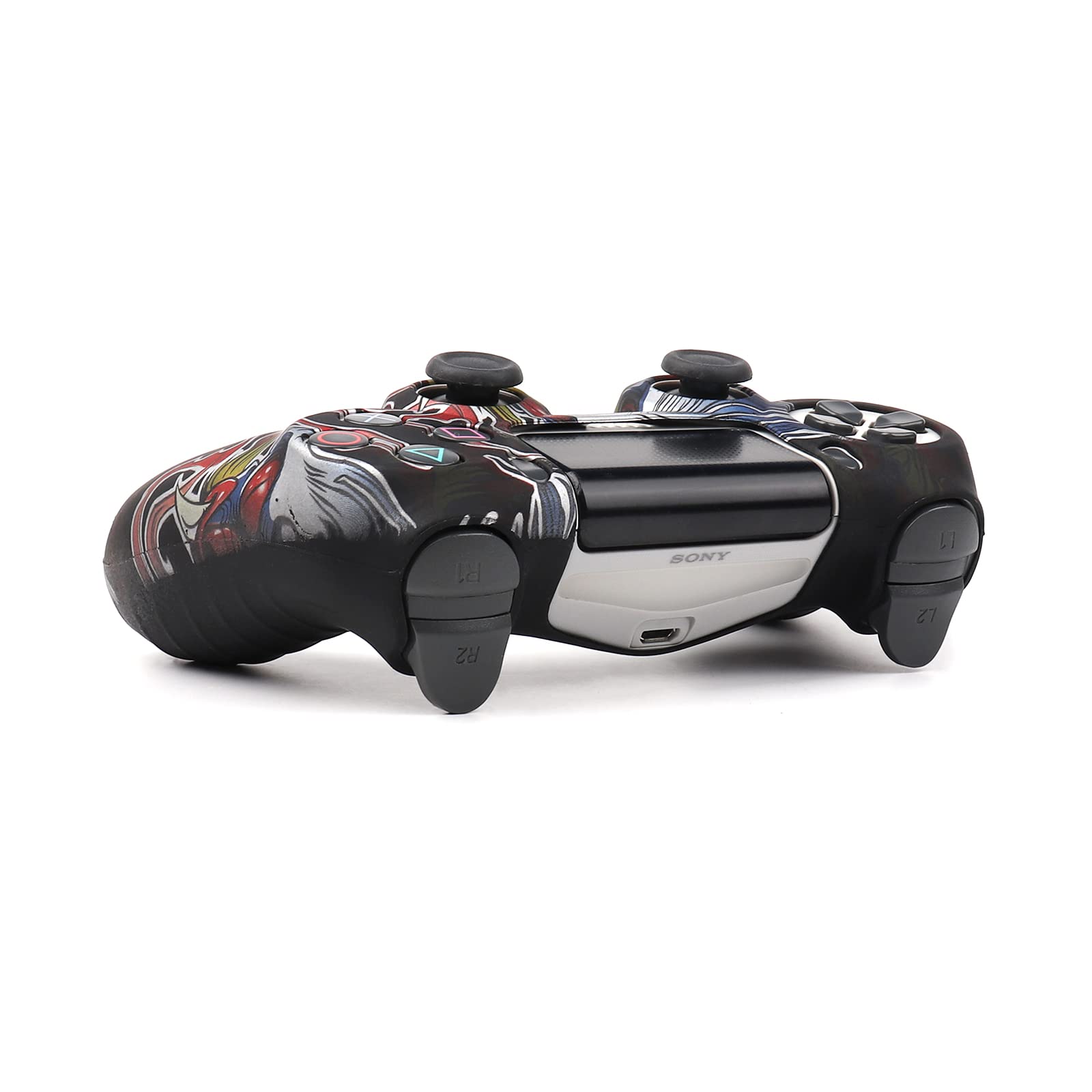 RALAN Dragon Design Controller Skin Silicone for PS4, Non-Slip Grip Cover Protector Compatible with Playstation 4/PS4 Slim/PS4 Pro Controllers with 12 Thumb Grip Caps