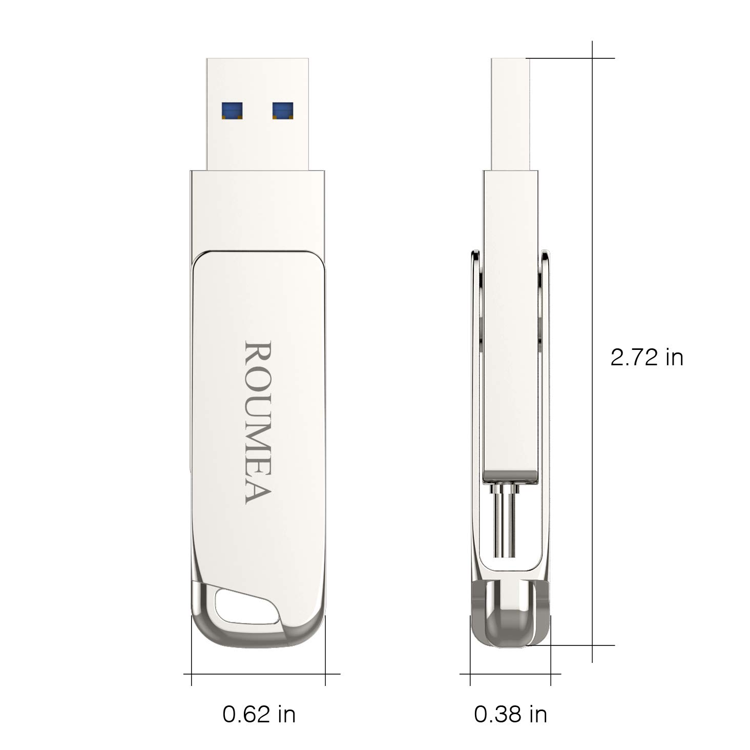 ROUMEA 256GB USB Type C Flash Drive Dual USB 3.2 Thumb Drive for Android Smartphones Tablets MacBook Chromebook Pixel - 256GB
