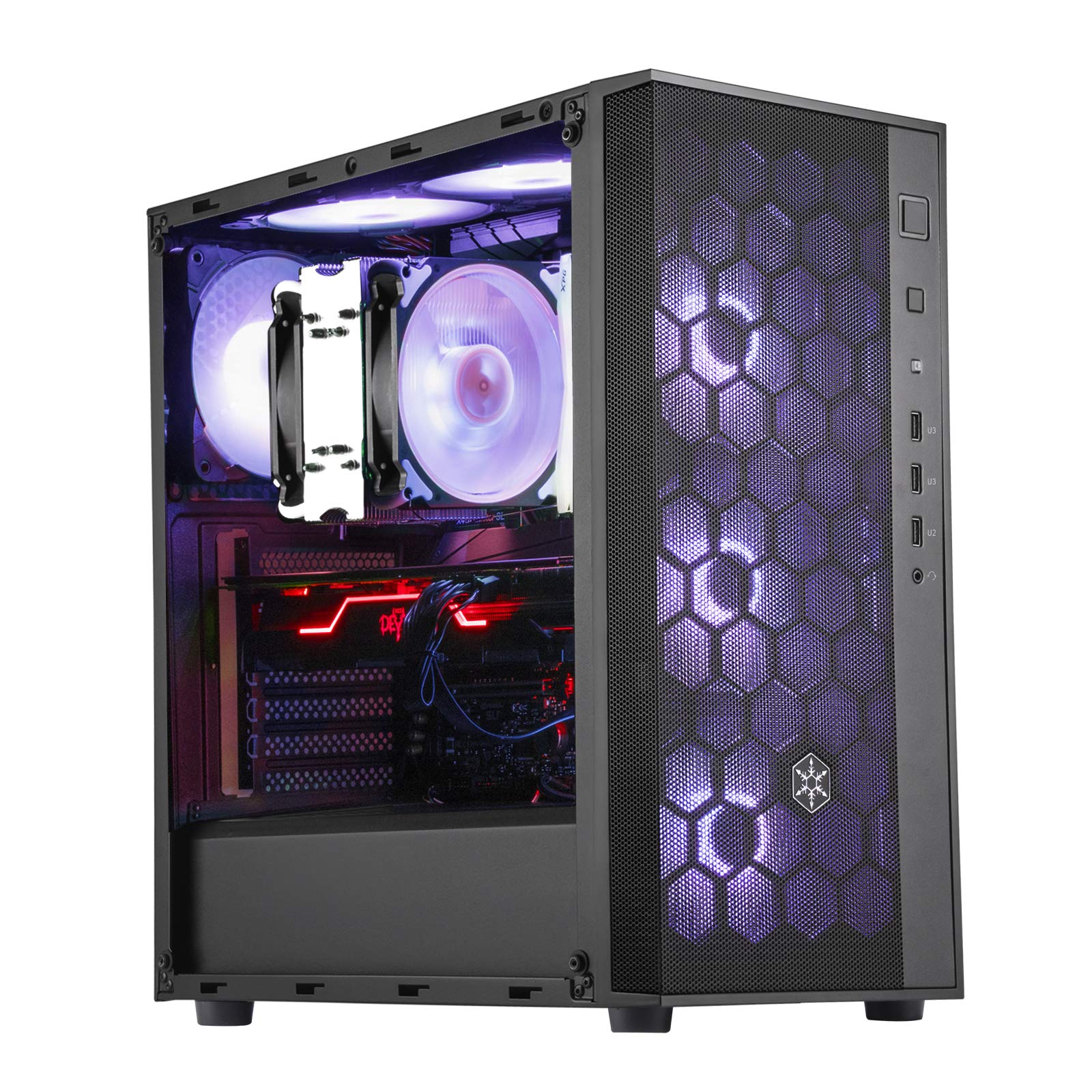 SilverStone Technology FARA R1, Tempered Glass, Black, Mid-Tower ATX Case with Micro-ATX and Mini-ITX Support, SST-FAR1B-G
