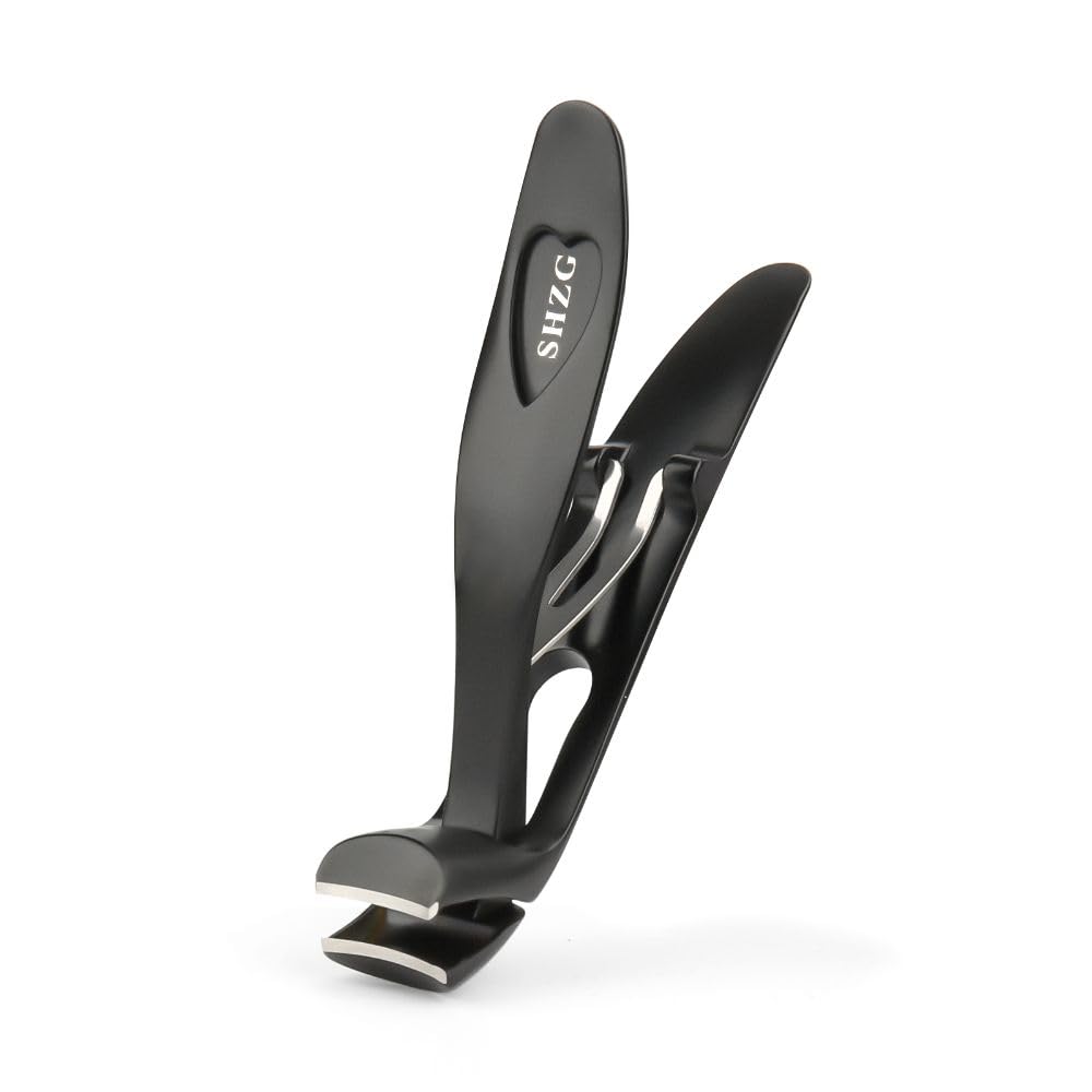 SHZG Nail Clippers Wide Jaw Opening, Sharp Angled Head Fingernail Toenail Clippers for Men and Women Easy Reach Your Nails