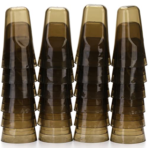 ZEAYEA 24 Pieces Pour Spout Covers, Universal Liquor Pourer Cover, Translucent Liquor Bottle Pour Dispenser Spout Dust Covers, Plastic Pour Dust Caps for Home Kitchen Tools Supplies