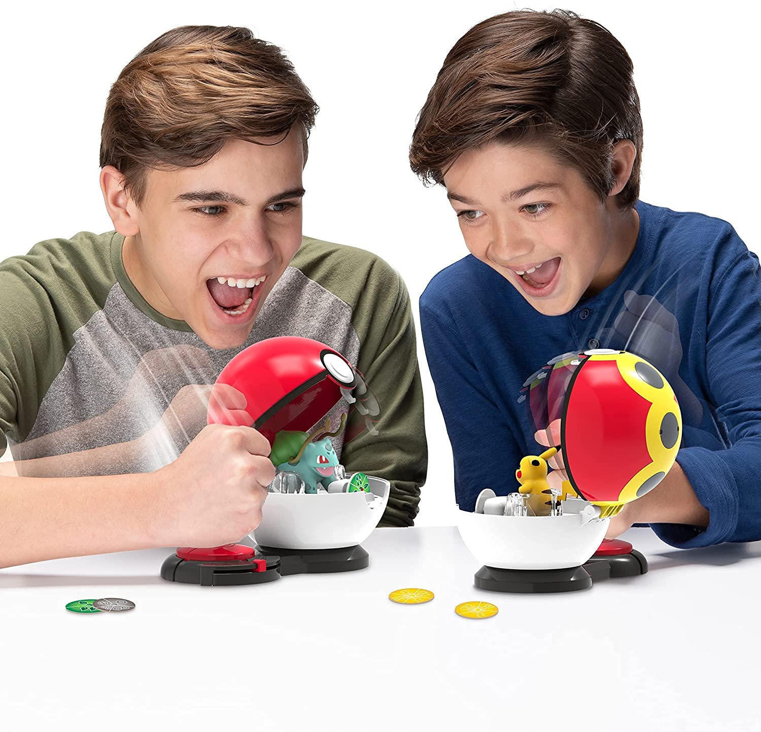 Pokémon Game with Squirtle and Jigglypuff - 2 Surprise Balls - 6 Attack Disks - Toys for Kids Fans