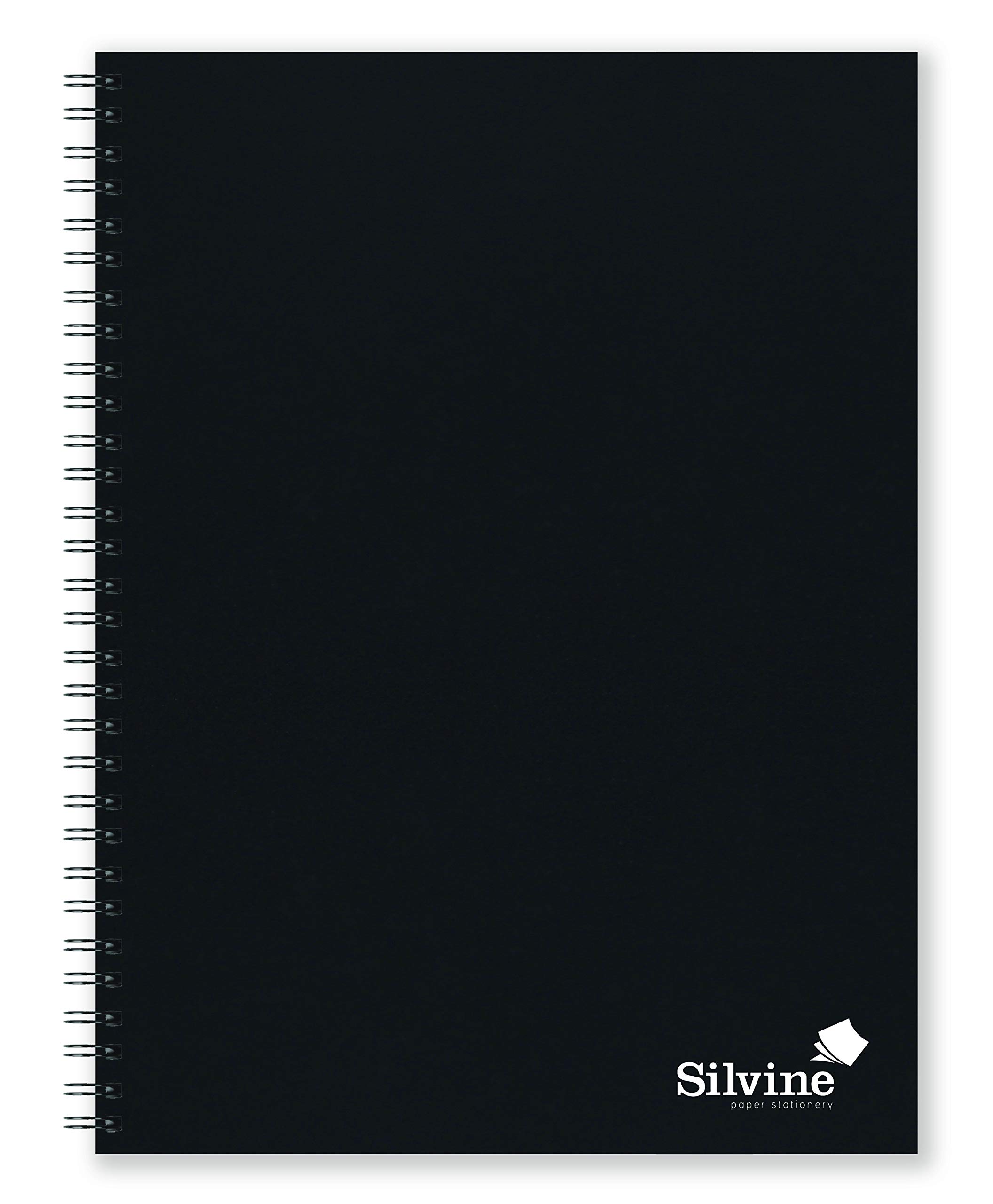 Silvine A4 Soft Touch Wirebound Hardback Notebook. 150 Pages (75 Leaves) Ruled 8mm Feint with Margin. Ref THB001 [Pack of 5]