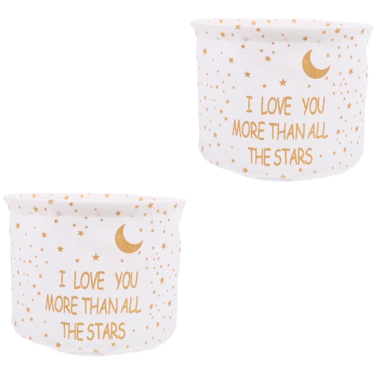 STOBOK 2pcs Cloth Fabric Basket Cotton Cosmetic Basket Cotton Storage Basket Folding Sundries Basket Offise Desktop Basket Plastic Containers Cosmetic Holder Basket Baby Laundry Tub Round