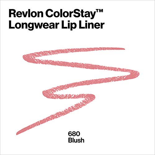 Revlon Lip Liner, Colorstay Face Makeup with Built-in-Sharpener, Longwear Rich Lip Colors, Smooth Application, 680 Blush'