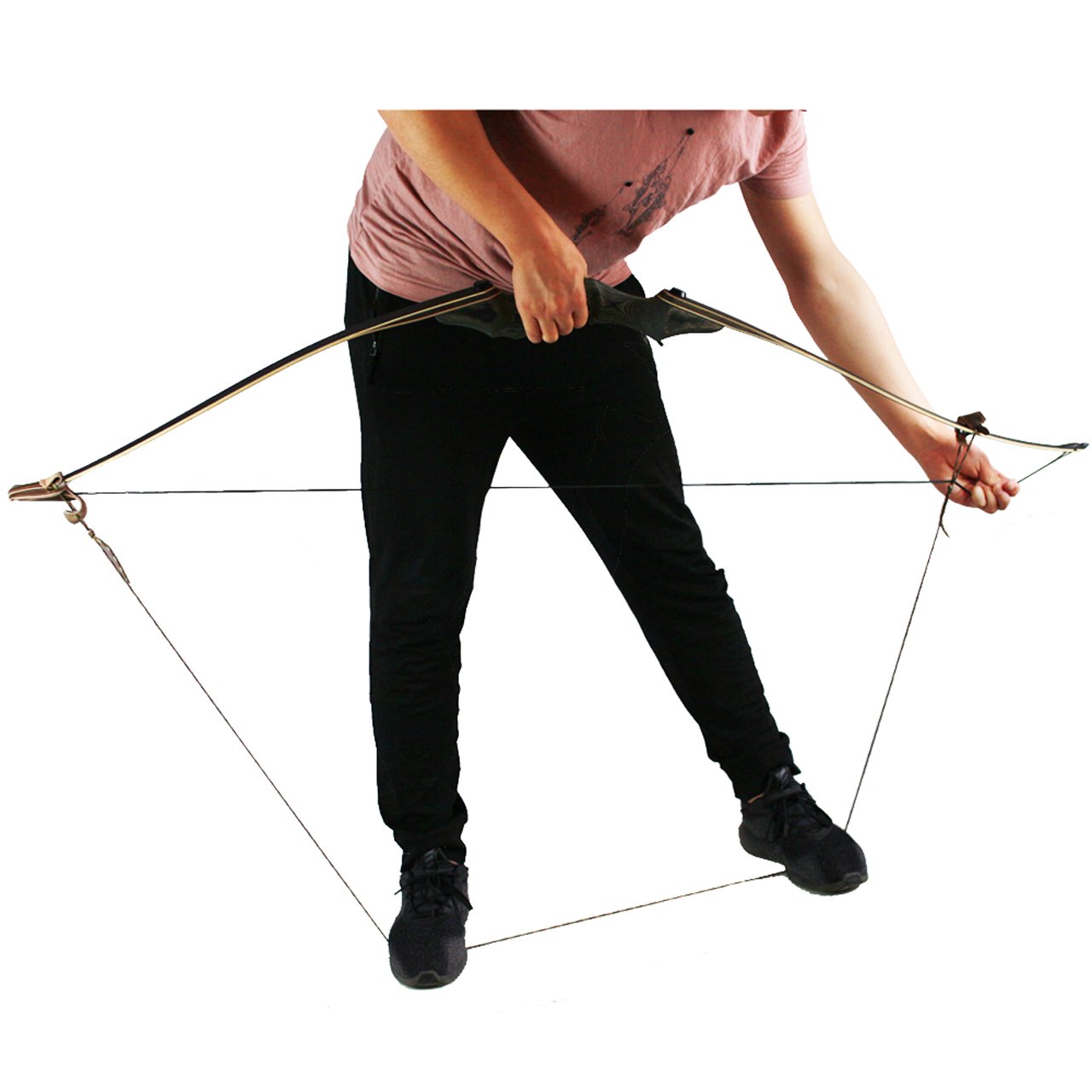 SinoArt 60" Takedown Longbow Archery Wooden Archery Bow Included Fur Rest Pad Stringer Tool Tab String Nocks Right and Left Hand for Hunting or Target(35lbs, Right Hand)