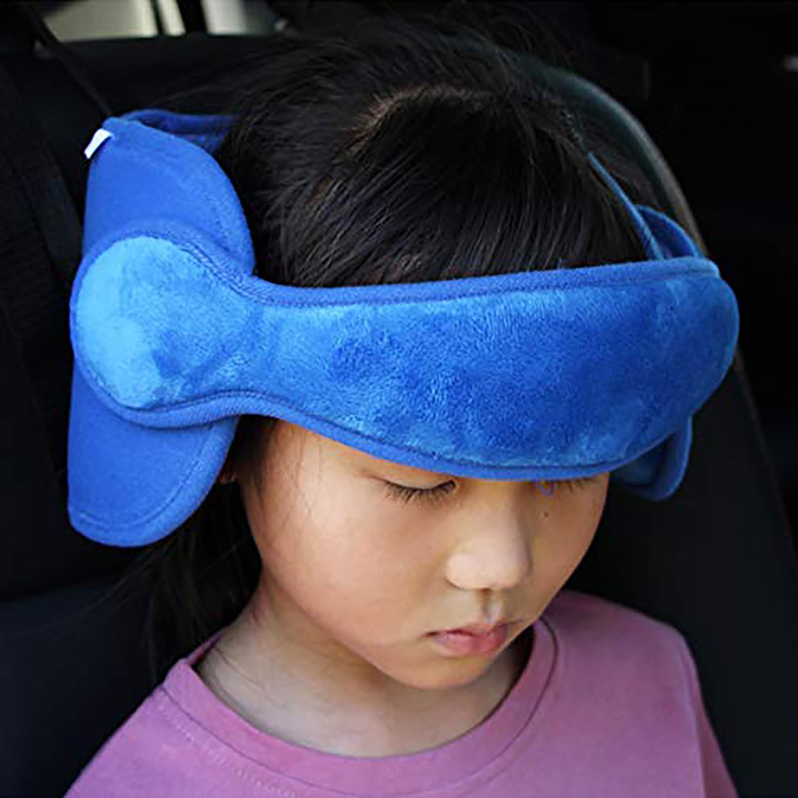 StoHua Adjustable Child Car Seat Head Support - Toddler Carseat Head Neck Pillow Strap, Kids Safety Neck Relief Head Support Band Sleep Strap, Brown