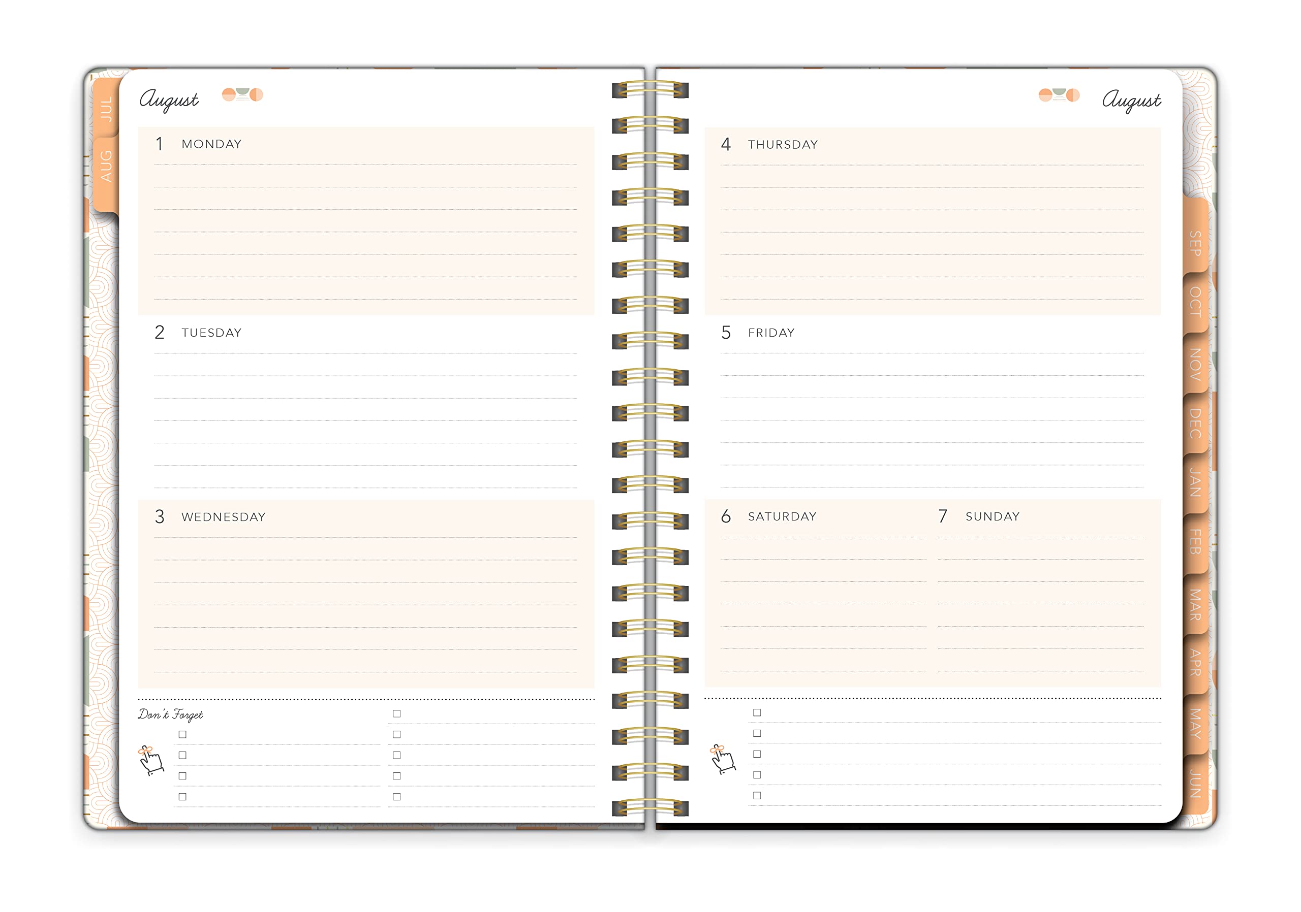 Southworth Academic Planner (July 2022-June 2023), 7" x 9.25", Playful Dots, Premium 28#/105 gsm Paper, Twin Wire (91088)
