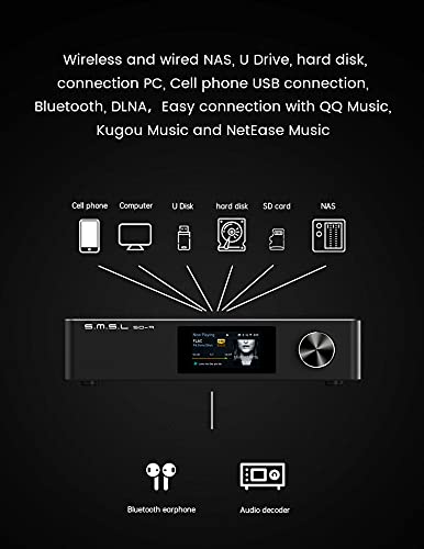S.M.S.L SD-9 MQA Full Decoding Bluetooth 4.0 HiFi Network Music Player SD9 Support DSD, WAV APE,FLAC AIFF, MP3 Desktop Player
