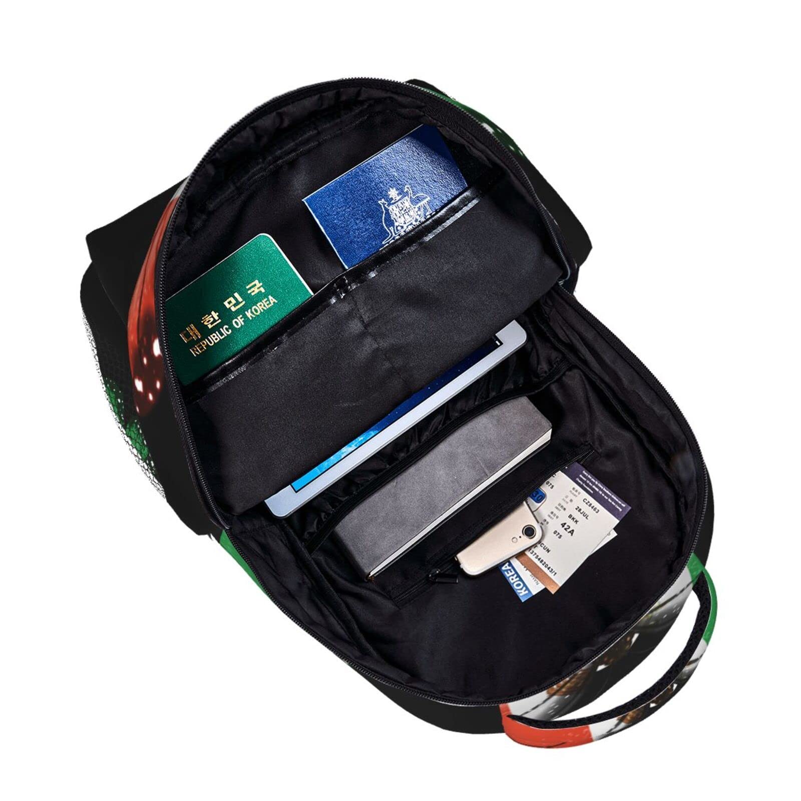 Qurdtt Mexico Flag Backpack Patriotic Mexican Backpack Casual Travel Laptop Daypack for Men Women