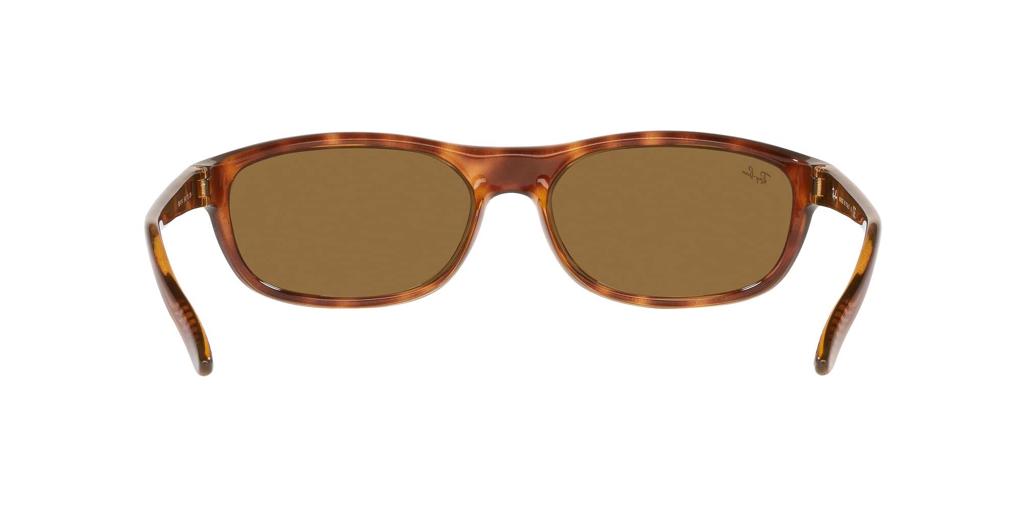 Ray-Ban Men's RB4114 Rectangular Sunglasses, Matte Black/Green, 62 mm