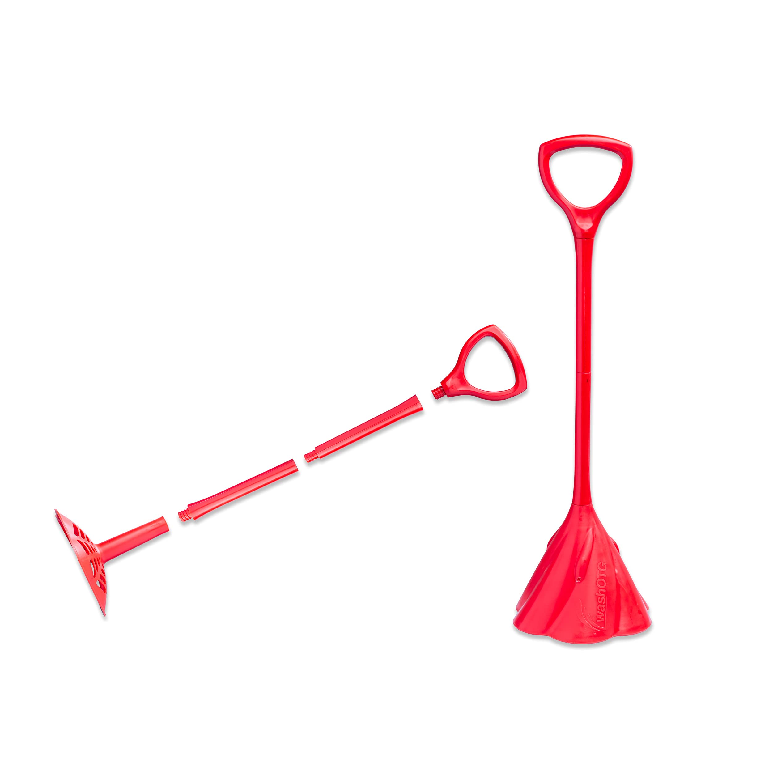 washOTG Mobile Portable Clothes Washer | Lightweight, Easy To Use Clothes Washing Wand Is Great For Camping, Hiking, Road Trips, Students & More | Rapid Clean With Our Portable Washers (RED)