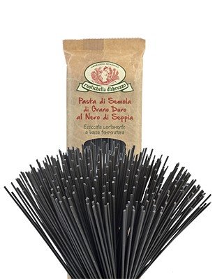 Rustichella D'abruzzo Durum Wheat Black Squid Ink Tonnarelli Pasta - 17.6 Oz (1 Pack)