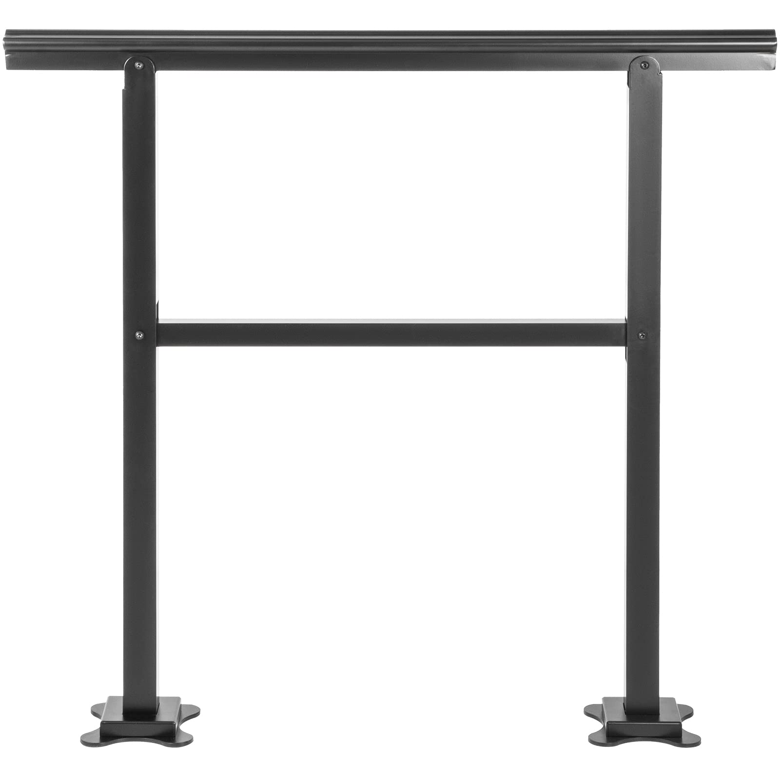 VEVOR Handrail for Outdoor Steps, 2-3 Steps Outdoor Handrail, Adjustable Aluminum Staircase Handrail, Thickened Stair Railings for Porch Railing, Deck Handrail