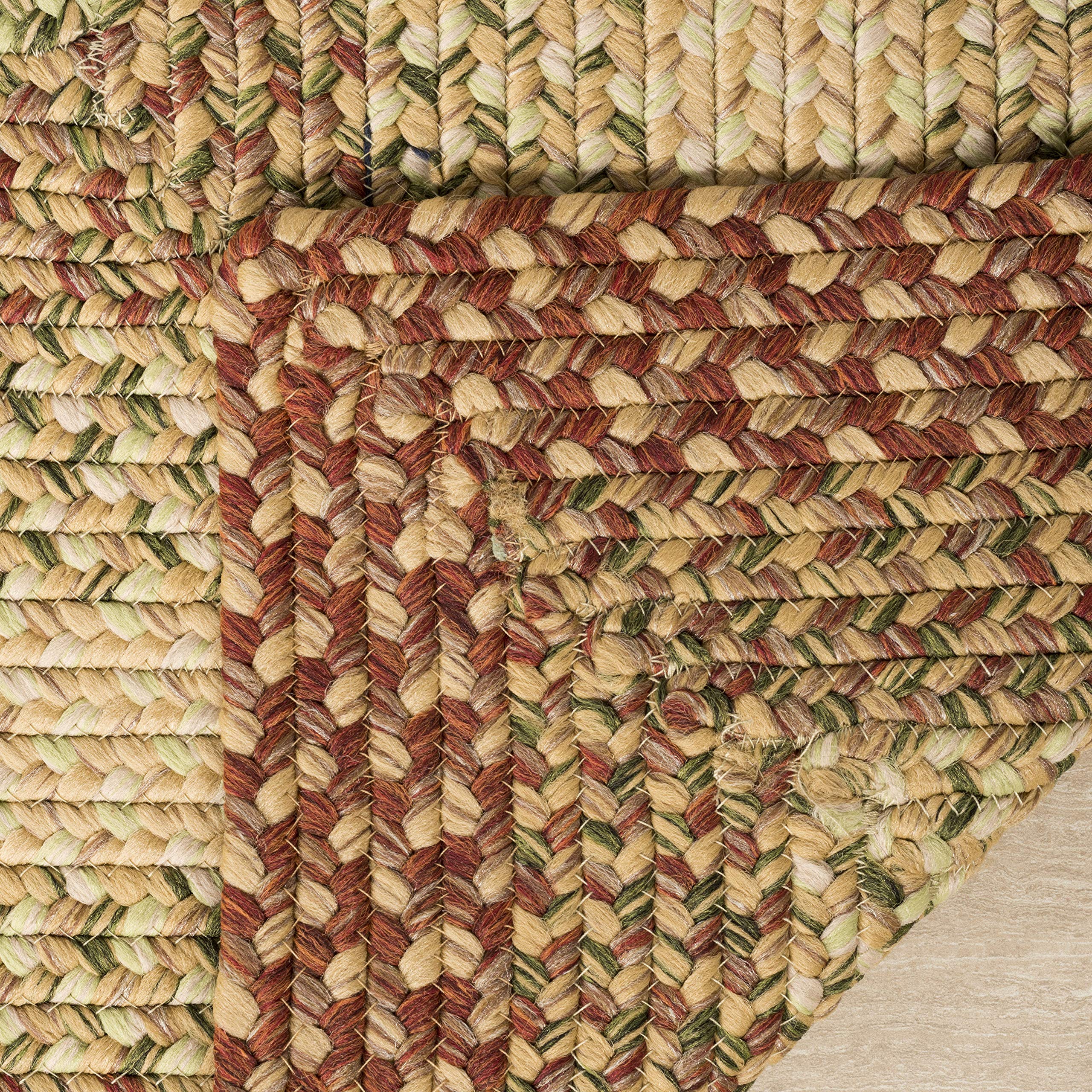SAFAVIEH Braided Collection 4' x 6' Rust / Multi BRD303A Handmade Country Cottage Reversible Area Rug