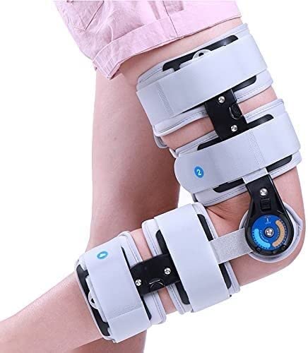 TSUSF Adjustable Hinged ROM Knee Brace, Orthopedic Support Stabilizer For ACL/Ligament/Sports Injuries Helps Stabilized Knee Universal Size
