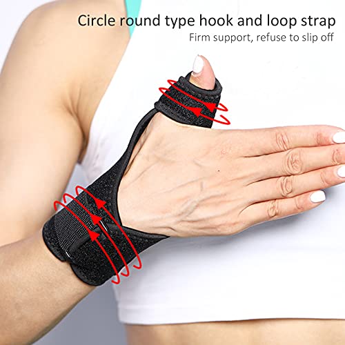 Thumb and Wrist Stabilizer Splint, Thumb Brace Black Adjustable Lightweight Breathable for Arthritis Soft Tissue Injuries of The Thumb